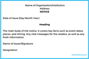Notice writing | Know about the format with the sample - Blog | iSchoolPrep